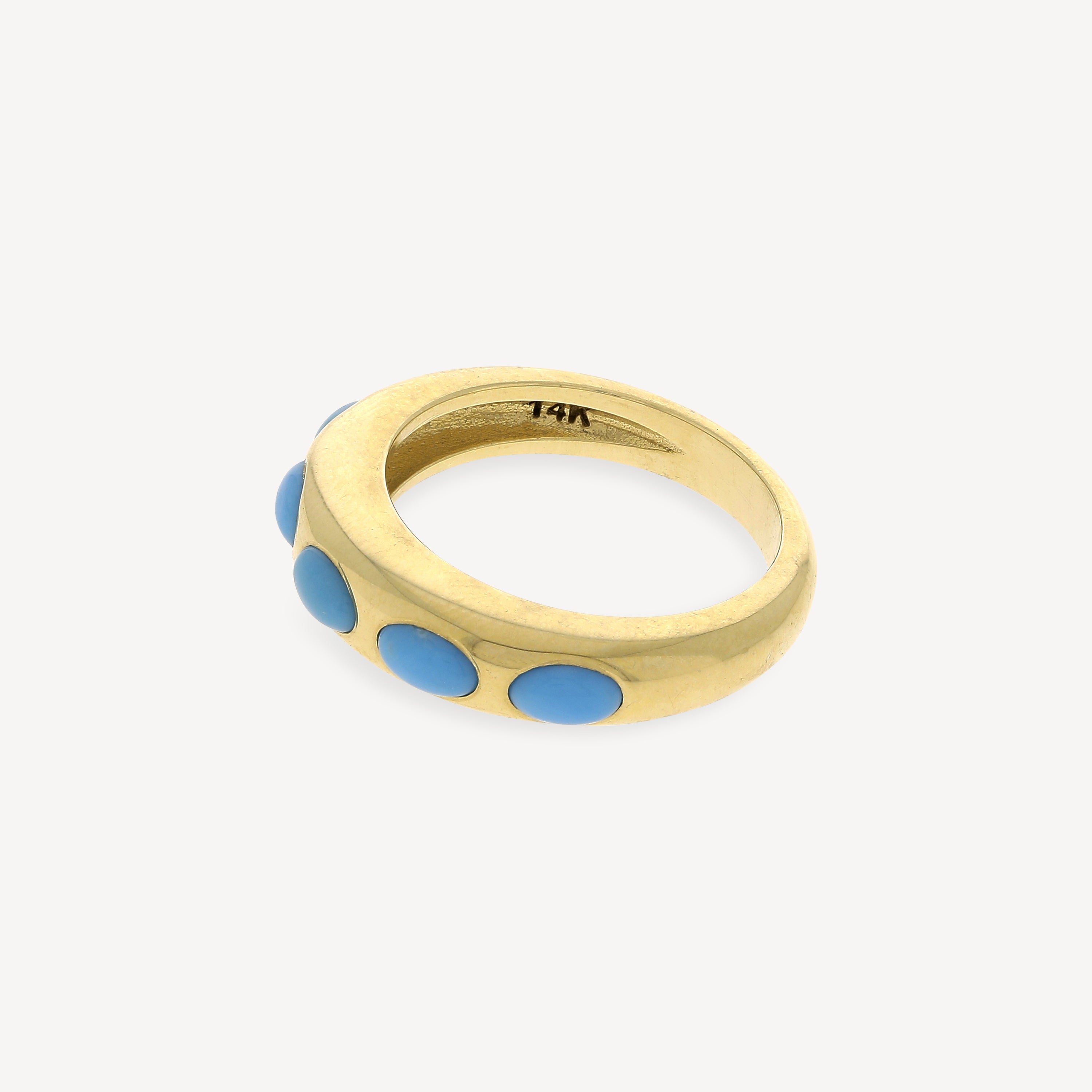 5 Oval Turquoise Skinny Ring - Claudia Mae - Rings with center stone - Mad Lords – MAD LORDS